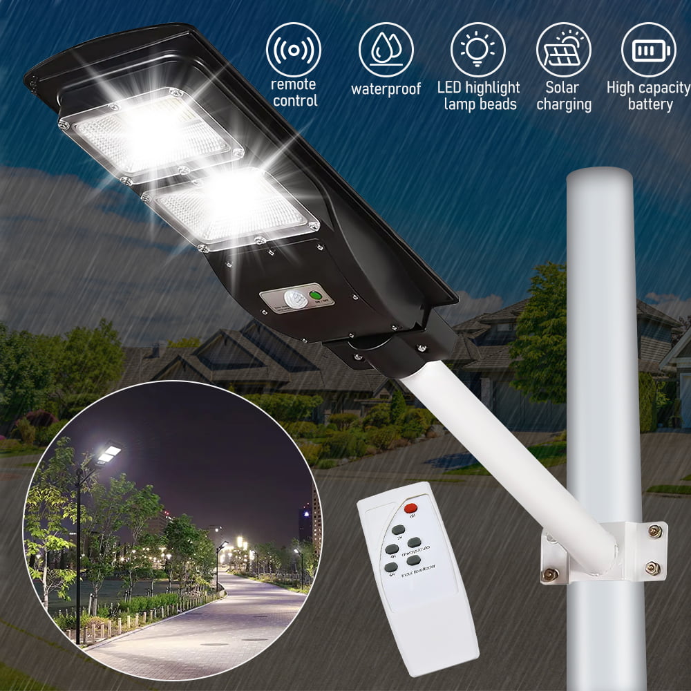 Solar Street Light, 10000Lumens LED Solar Power Street Light with PIR ...