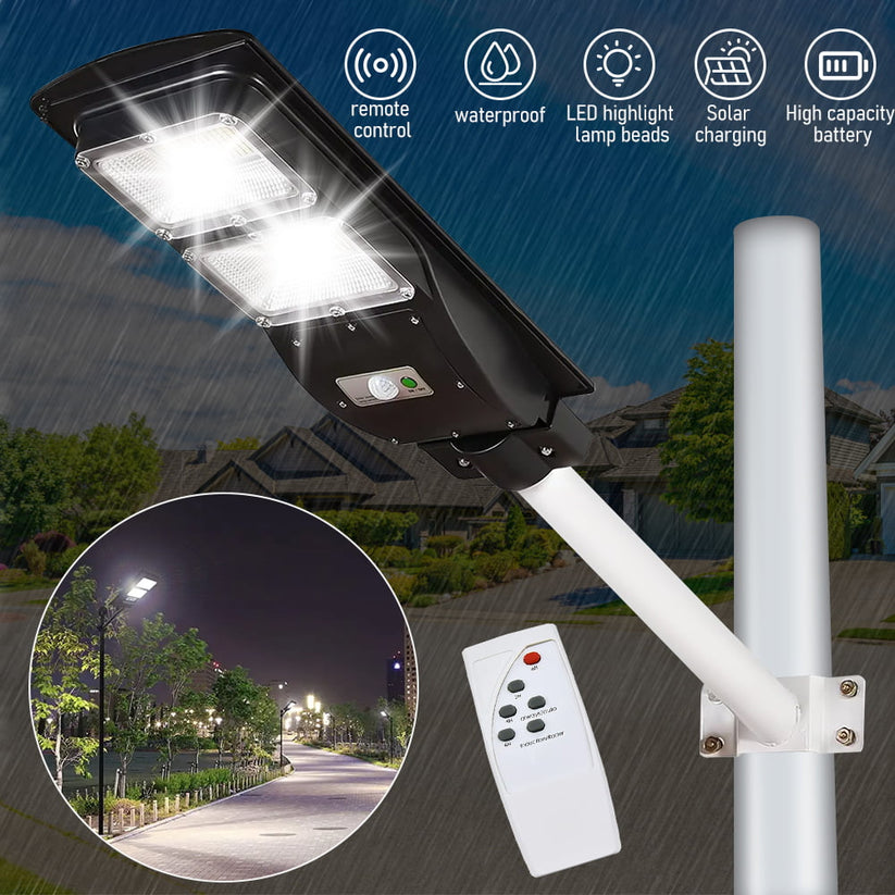 Solar Street Light, 10000Lumens LED Solar Power Street Light with PIR ...